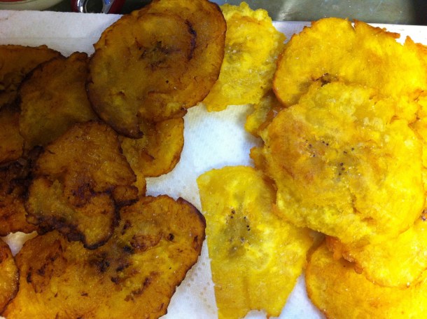 Patacones {Panamanian double fried plantains}